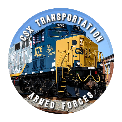 CSX Armed Forces #1776 Locomotive Round Magnet – Railroad Catalog